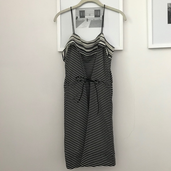 Madewell | Dresses | Madewell Black White Silk Dress | Poshmark